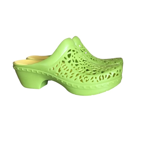 Dansko | Shoes | New Dansko Pippa Green Laser Cut Rubber Clogs | Poshmark